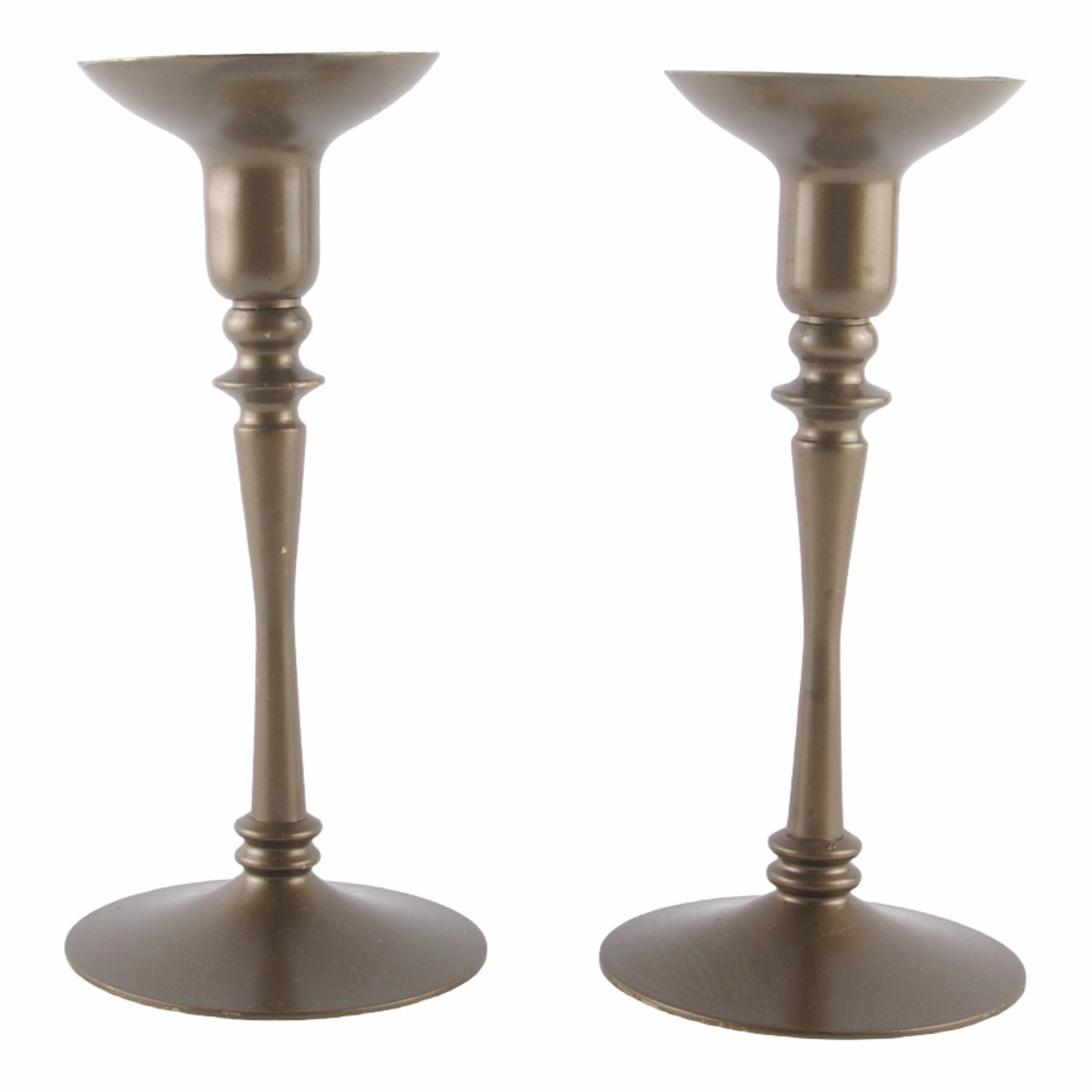 Винтажные высокие парные подсвечники. Латунь. Китай, конец ХХ века. Высота 20 см. Настольные, напольные, интерьерные.