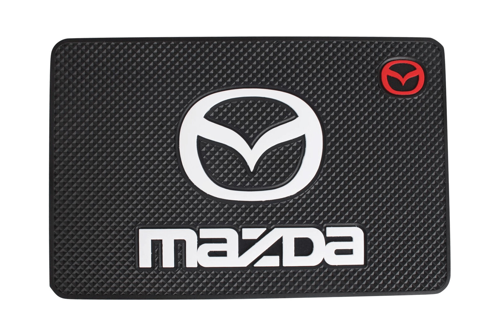 Коврик противоскользящий 195х130мм с логотипом Мазда, черный