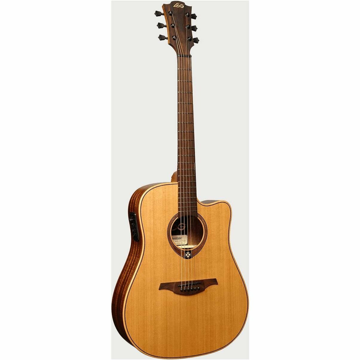 Гитара акустическая LAG T-170D CE, корпус дредноут, со звукоснимателем, цвет натуральный