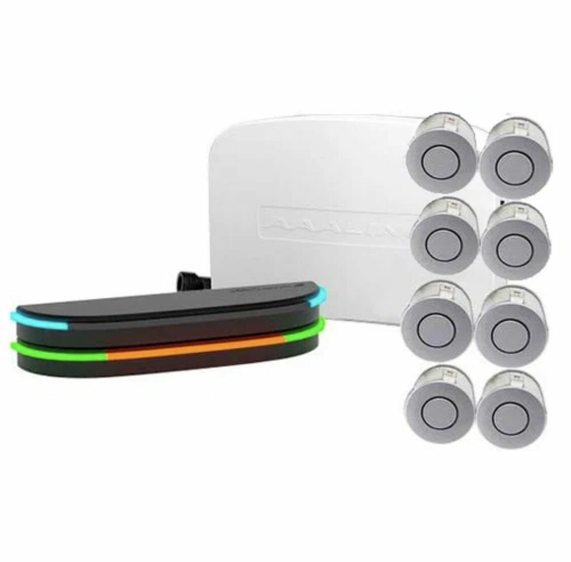 AAALine DCL-18 Lite Silver Парктроник с классическими датчиками (8шт), без кнопки отключения передних датчиков