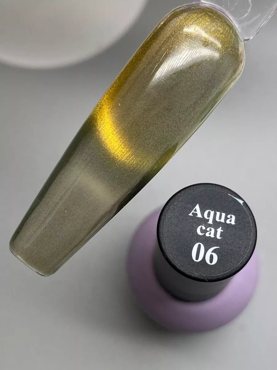Гель-лак Aqua cat 06 кошачий глаз, 10мл