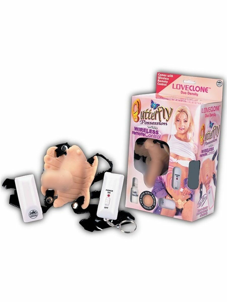 Женская вибробабочка с вагинальным проникновением на дистанционном управлении с креплением на поясе "BUTTERFLY POSSESSION" 6см