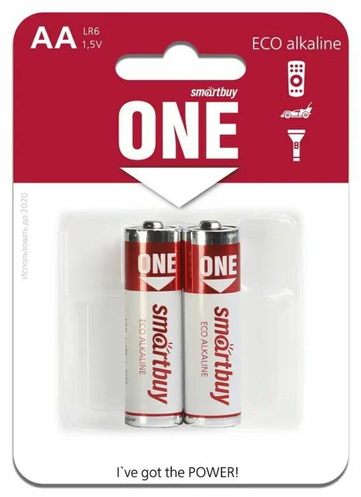 Батарейка LR-06 (АА) Smartbuy ONE, блистер,