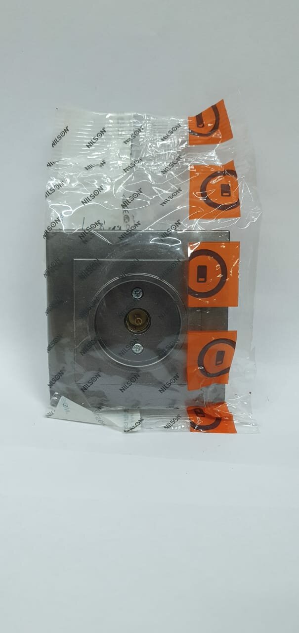 Розетка Nilson "Touran", TV, концевая, Антрацитовая, скрытый монтаж 24161029