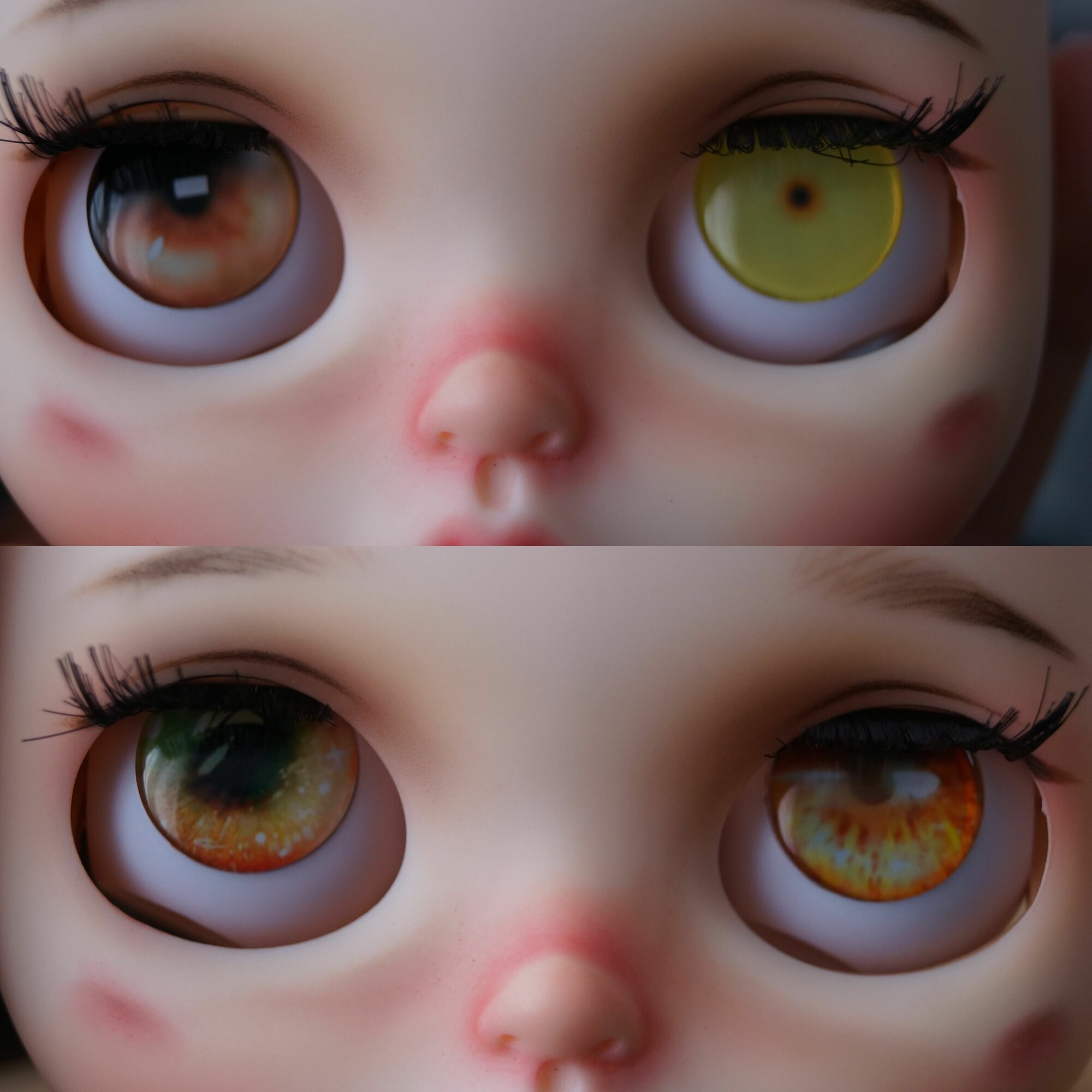 Глаза для кукол 14 мм стеклянные для Блайз