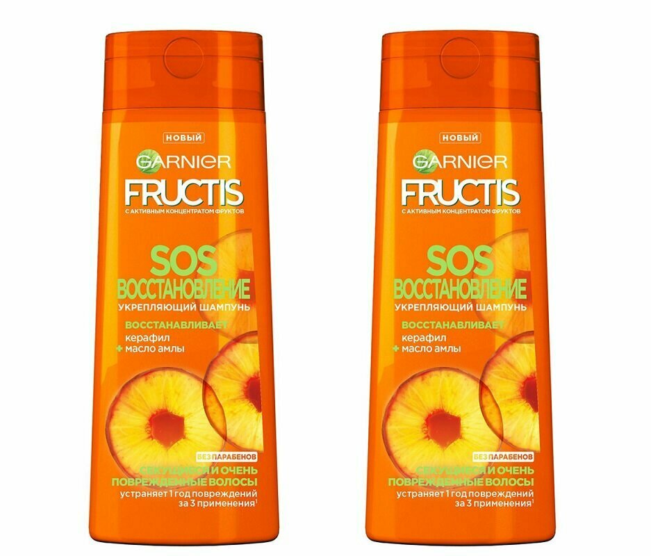Шампунь Garnier Fructis Sos Восстановление, 400 мл, 2 шт.