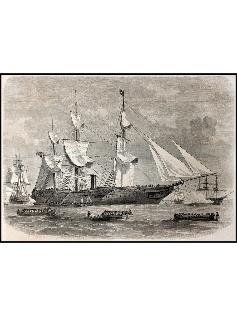 Картина на стену для интерьера Декарт настенный декор панно в раме багете в гостиную ванную детскую для офиса лофт пейзаж абстракция