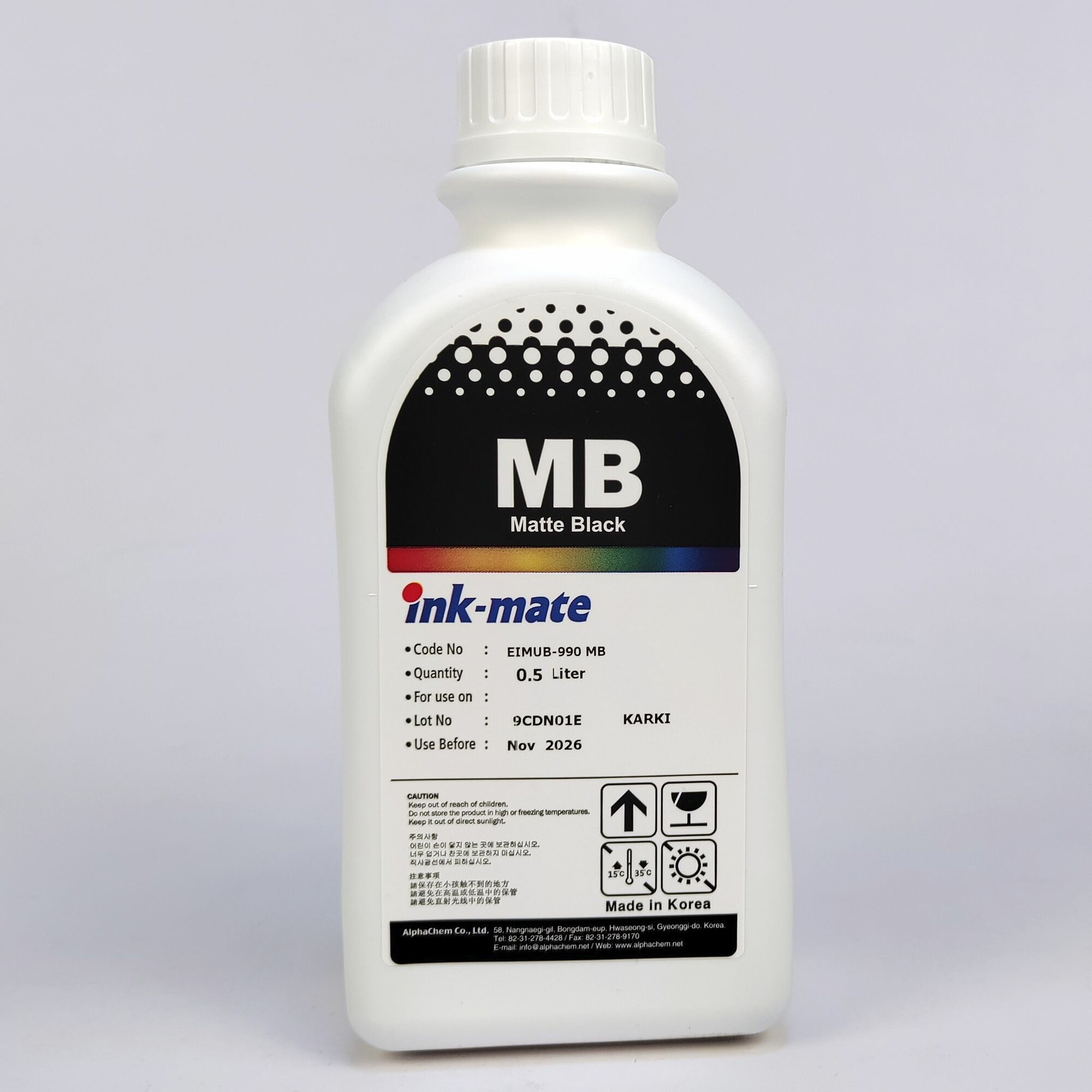 Чернила Матовые Черные Ink-Mate для EPSON SureColor SC-T3000, T5000, T7000, T3200, T5200, T7200 и Epson Stylus Pro 7700, 9700, EIM-990MB пигментные Matte Black 500мл