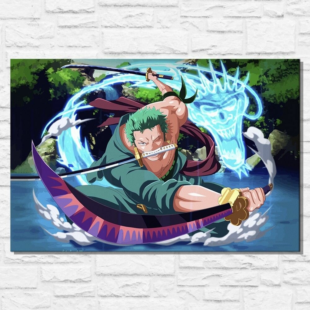 Картина по номерам на холсте аниме One Piece (Ван пис, anime, Манки) - 15232 Г 60x40