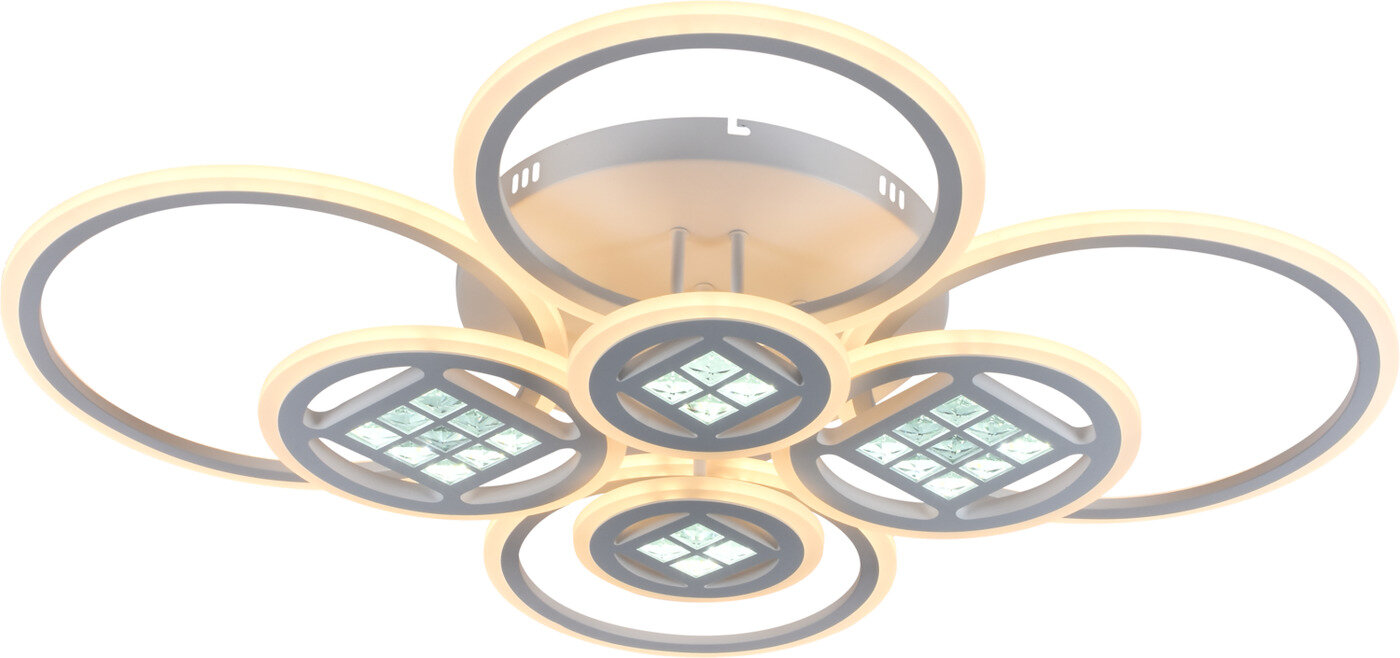 Люстра потолочная светдиодная с пультом, белая, 272Вт, Свет Столицы