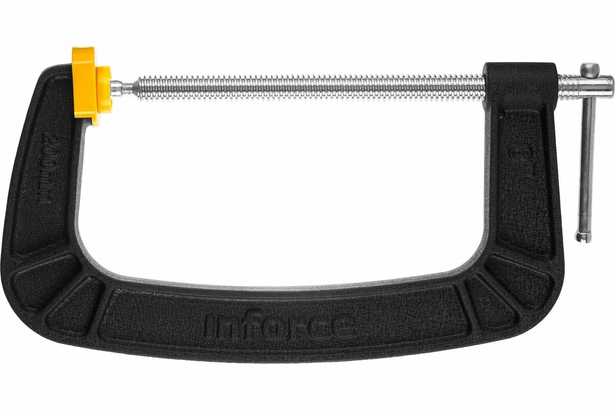 Inforce G-образная струбцина 210 мм 06-03-48 для фиксации деталей и узлов на станке