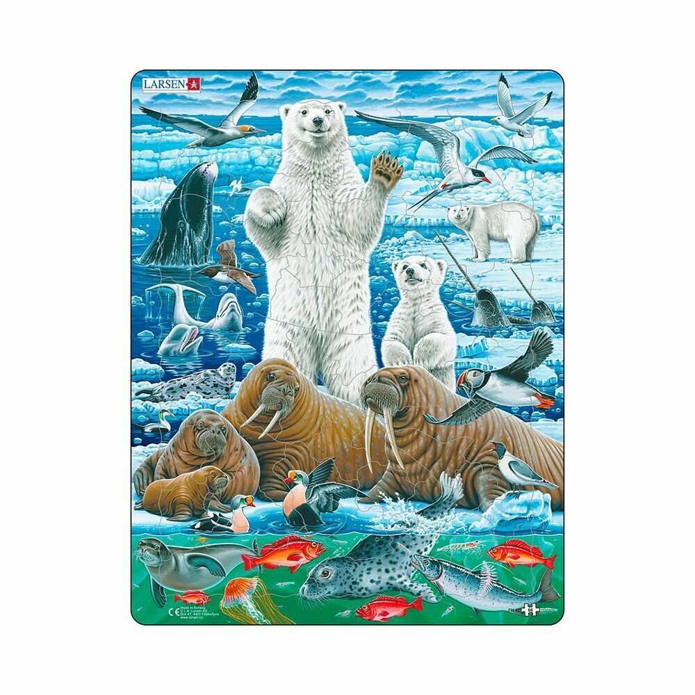 Рамка-вкладыш Larsen Полярный медведь, FH42, 46 дет.