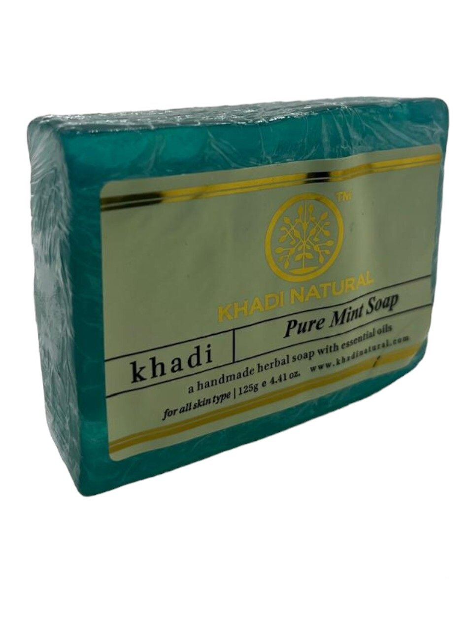 Аюрведическое мыло ручная работа Чистая Мята 125 г. Кхади (Pure Mint Soap Khadi) (oxan)