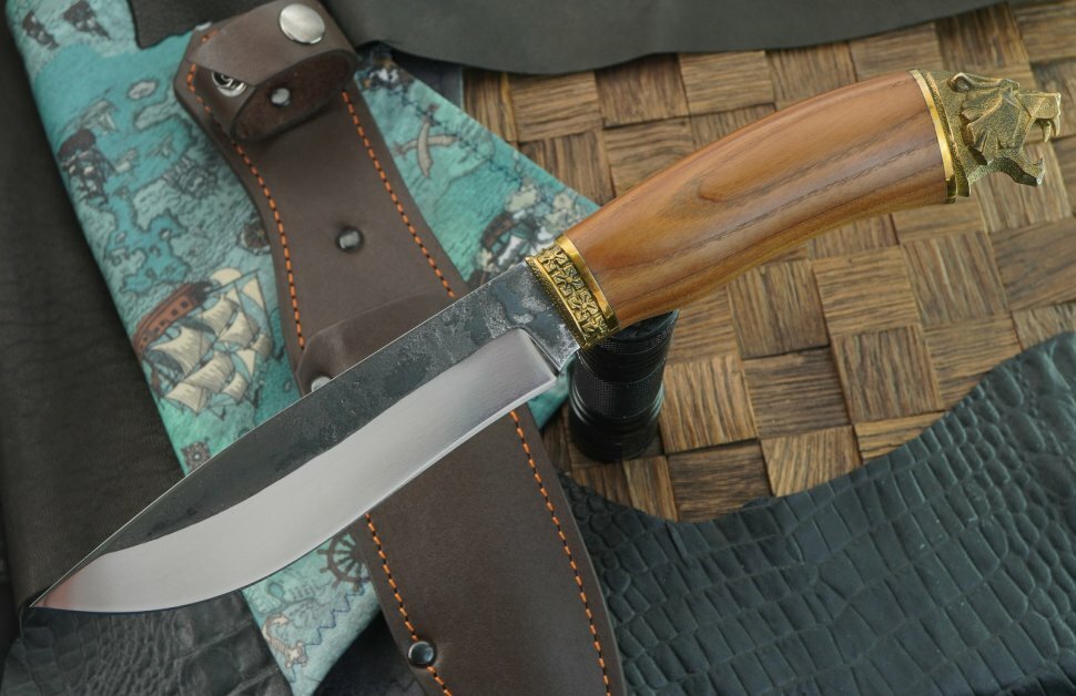 Закаленная сталь нож Комбат 4.0, сталь 95Х18, рукоять термоясень