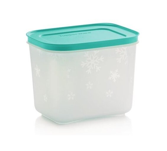 Tupperware Охлаждающий лоток высокий 1,1л с бирюзовой крышкой. Для правильной заморозки без снега на продукте