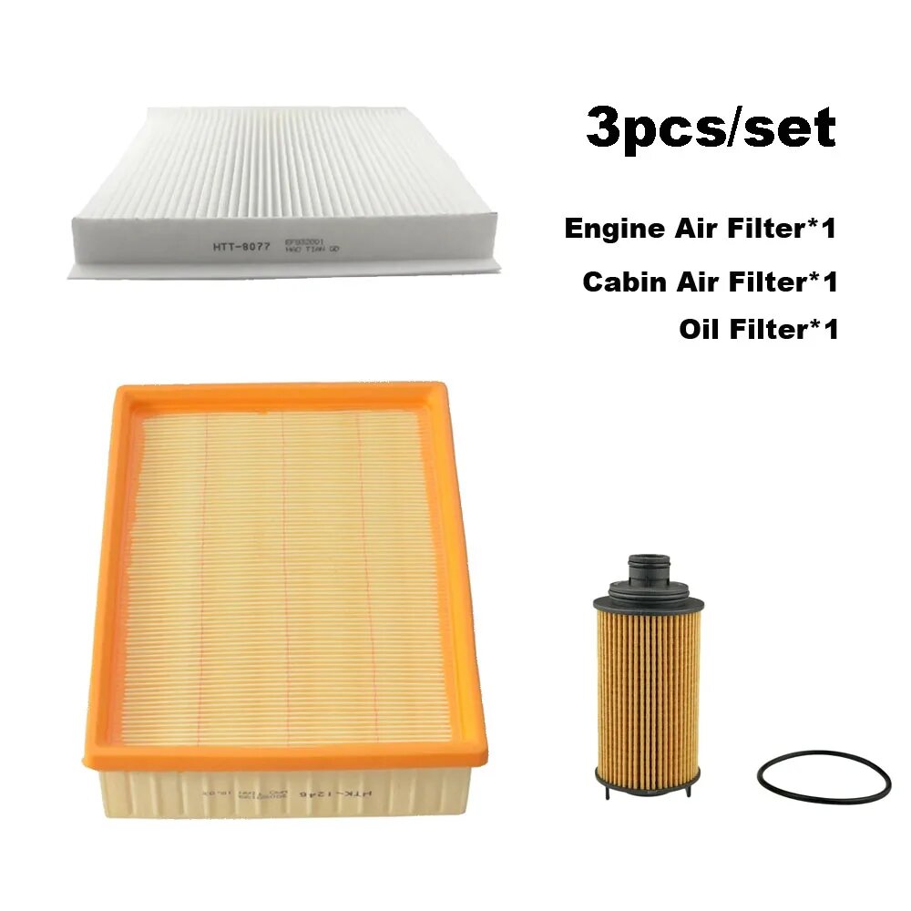 Набор фильтров из 3 шт. для SAIC MG HS 2.0T 30T 2018 GS 2014-2020 ROEWE RX5 2015, аксессуары для воздушного масляного фильтра для кабины двигателя переменного тока 10869023