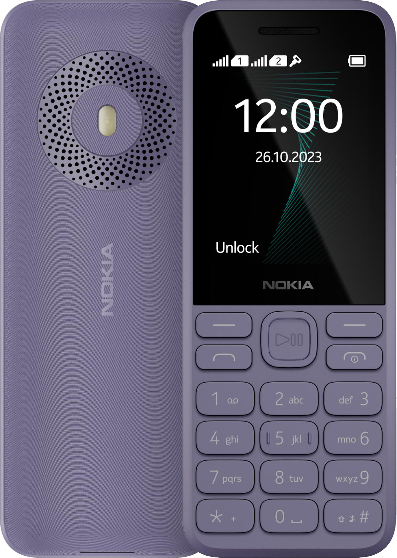 Кнопочный мобильный телефон Nokia 130 (2023), 2 SIM, фиолетовый