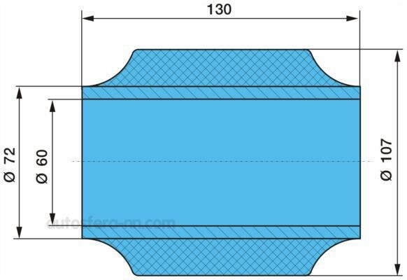 BPW 0511397130 сайлентблок рессоры !(мр) 68x107x130 \BPW