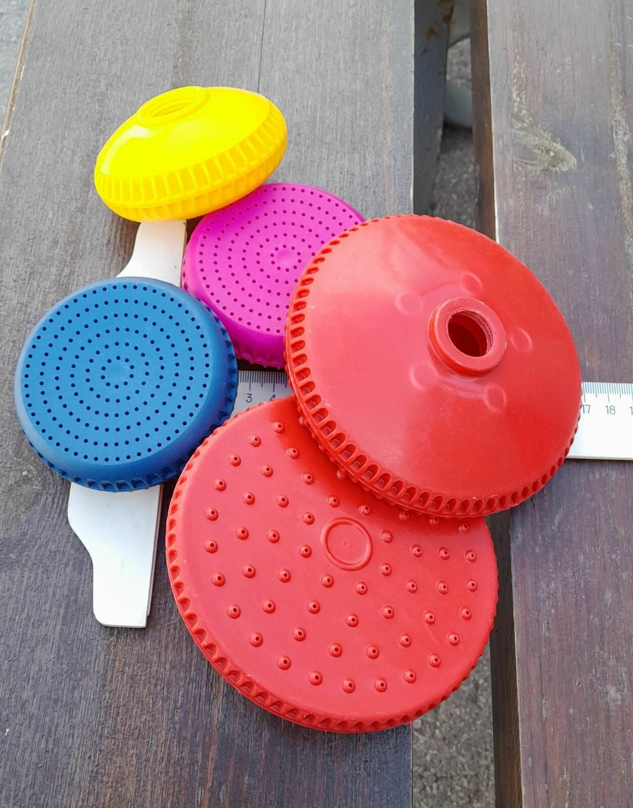 Рассеиватель для летнего душа насадка 5шт (пластик, цветной) (1/2") / Лейка для летнего душа/