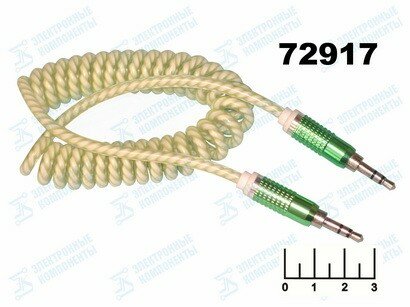 Шнур AUD 3.5-AUD 3.5 стерео 2м витой металл silicon (AUX)