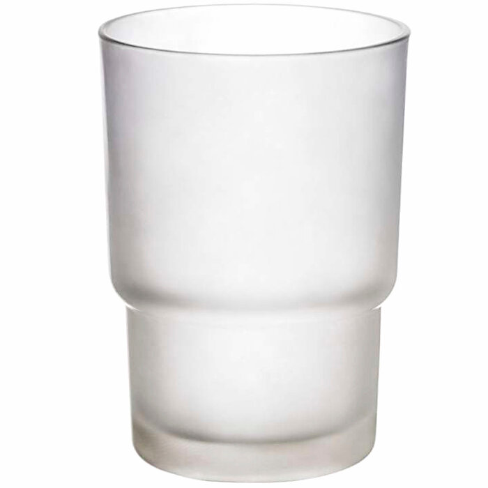 Стакан для зубных щёток LEDEME L752, стекло, матовый, белый, настенный