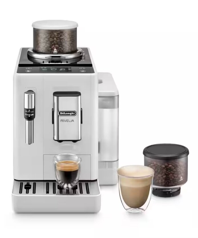 Кофемашина DeLonghi Rivelia EXAM440.35. W, 1450Вт, 19 бар, кофемолка