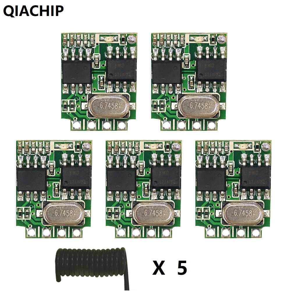 QIACHIP RF-приемник для пультов ДУ 433 МГц 5 шт.