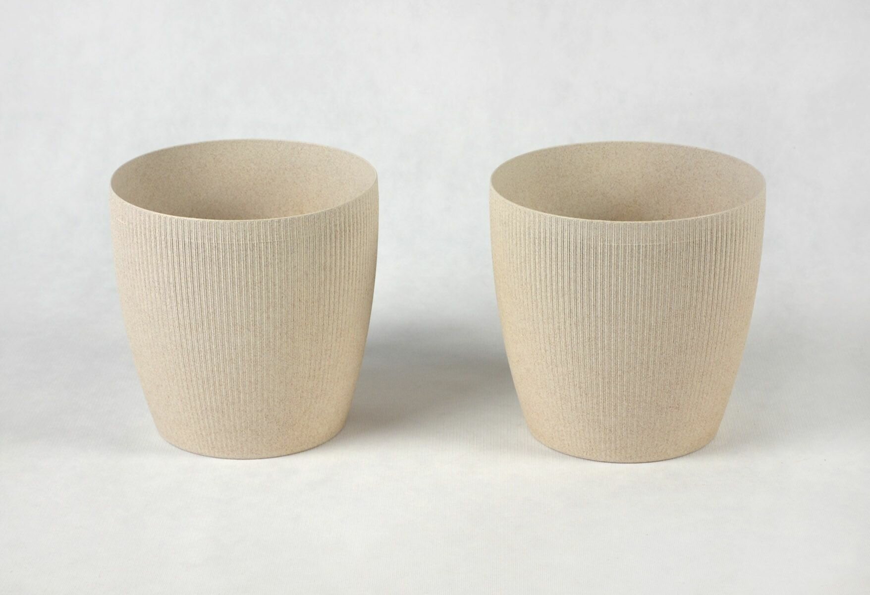 Кашпо Магнолия 5.2л слоновая кость со вставкой / 2шт