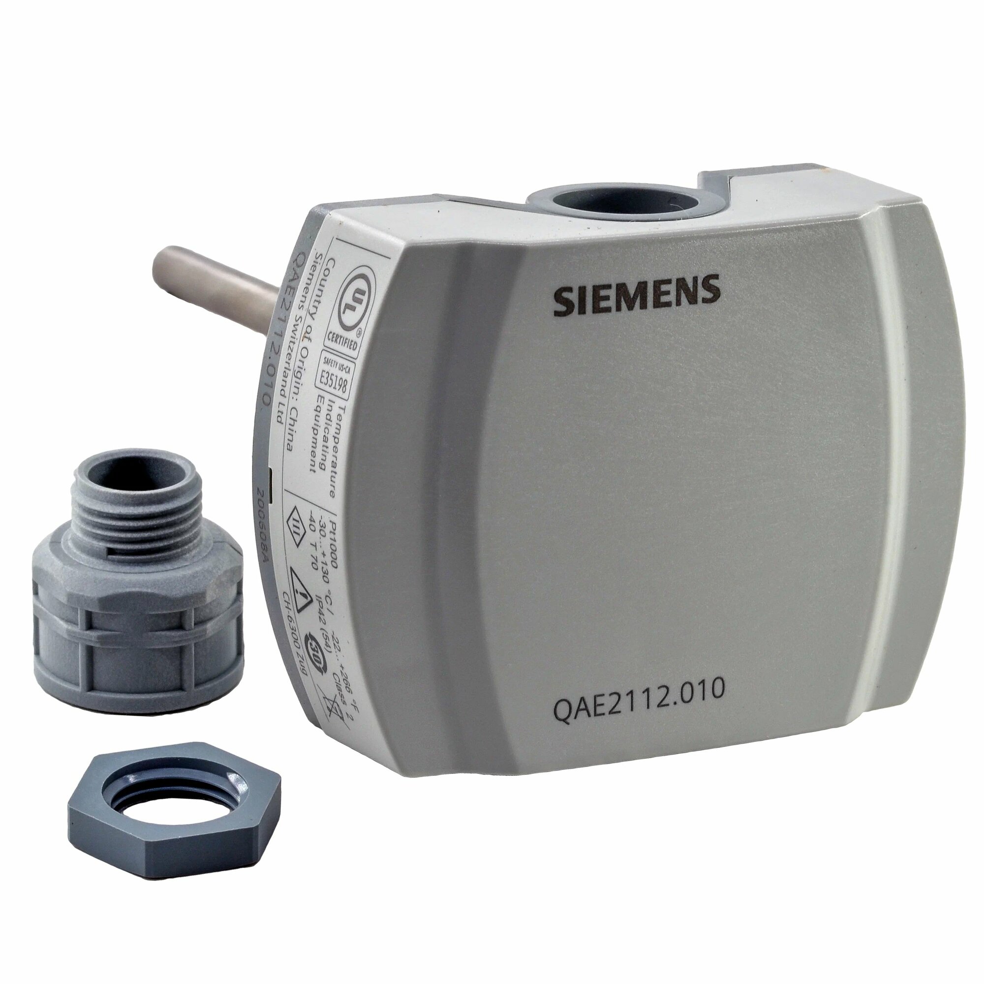 Датчик температуры погружной 100 мм PT1000 без защитной гильзы SIEMENS QAE2112.010