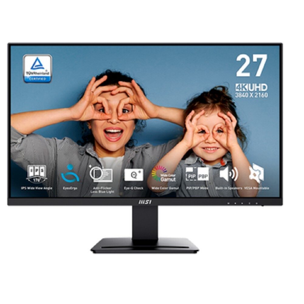 Монитор MSI PRO 27" MP273U IPS 3840x2160 178/178 60Hz 4ms 300cd 1000:1 2xHDMI DisplayPort Speakers 9S6-3PB4CH-230