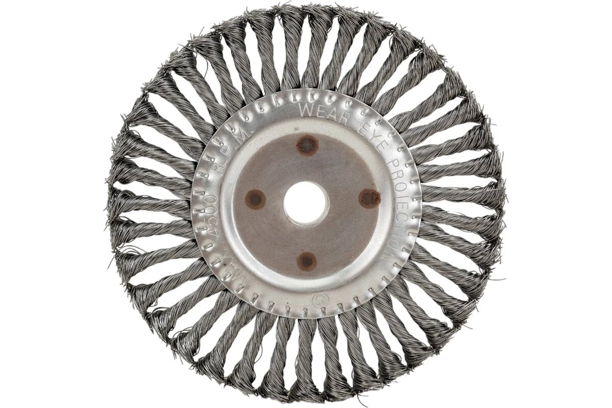 Vertextools Щетка плоская 200х22 мм для УШМ с крученной проволокой 12100-200