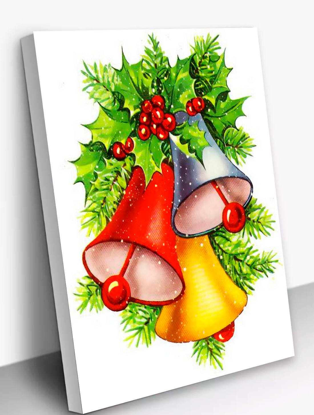 Картина по номерам "Новогодние колокольчики" 40х50 см, хлопковый холст на подрамнике, акрил, АртТойс