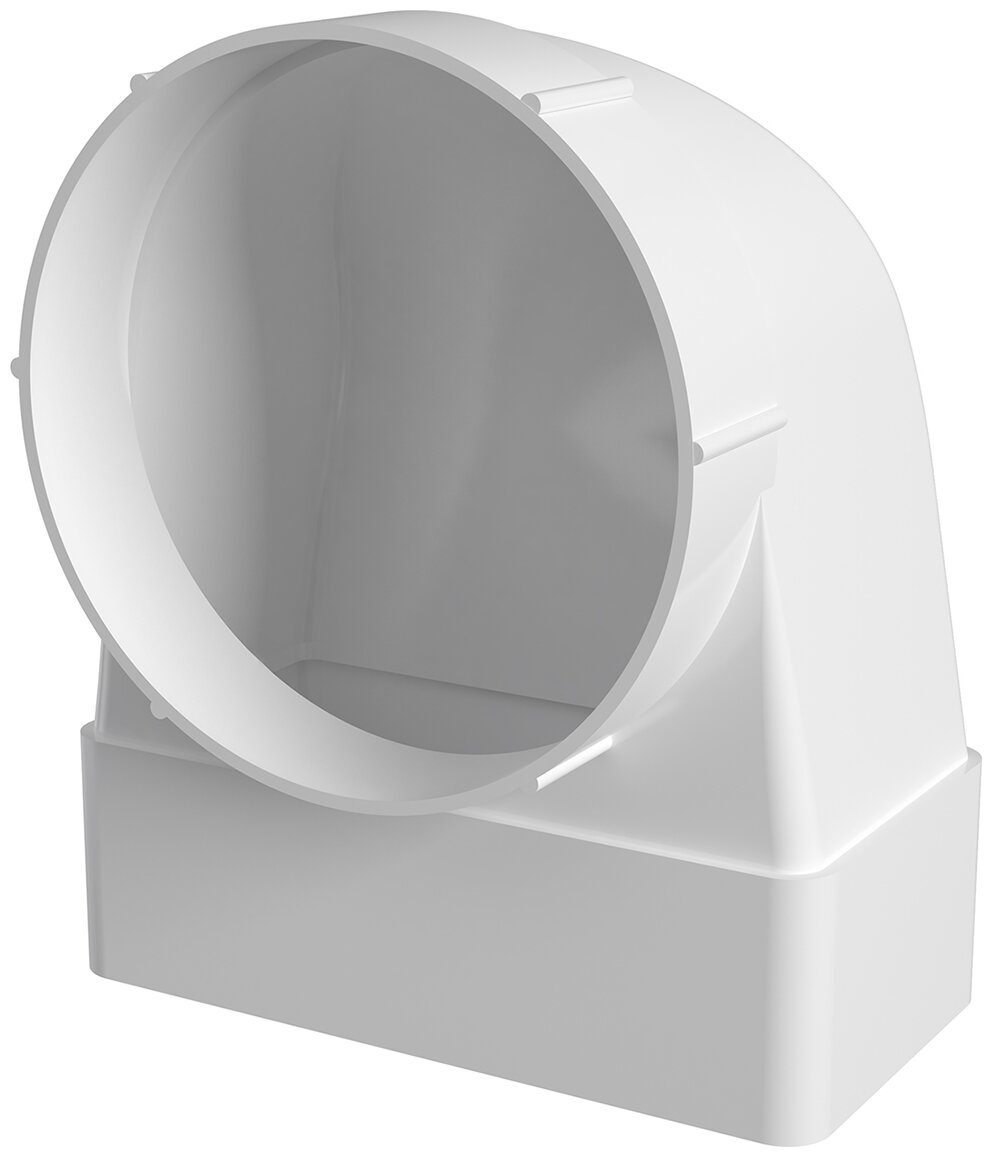 Угловой соединитель плоского воздуховода с воздухораспределителями Era 612СК10ФП, d 100 мм