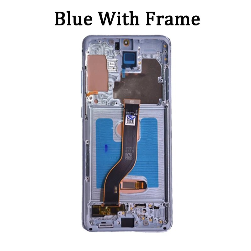 ЖК-дисплей AMOLED 6,7 дюйма для Samsung S20 Plus, ЖК-дисплей с сенсорным Синий, AMOLED Blue Frame