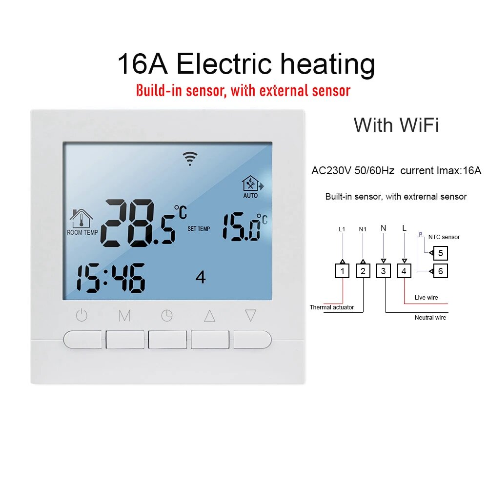 KETOTEK WIFI Термостат для теплого пола 16A Electric