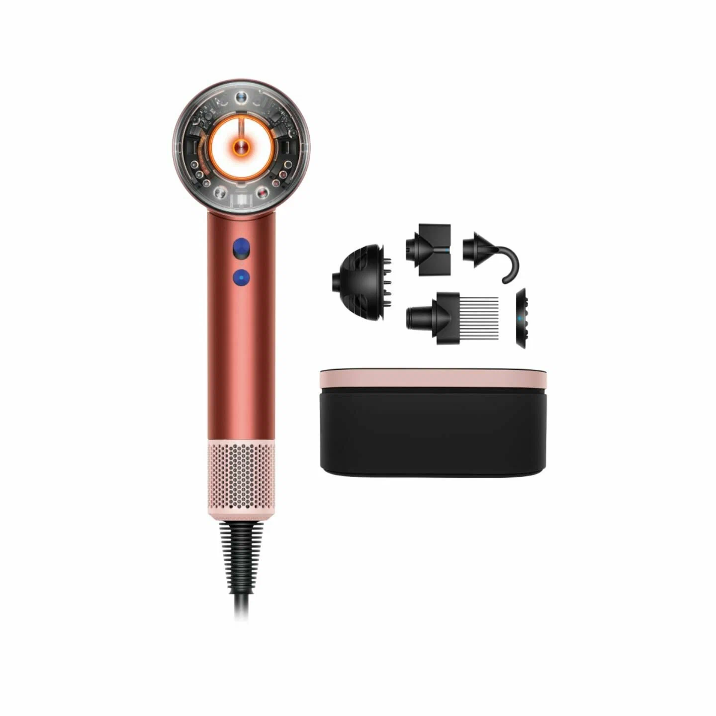 Фен Dyson Supersonic Nural HD16, Strawberry Bronze/Blush Pink, с кейсом, переходник в комплекте