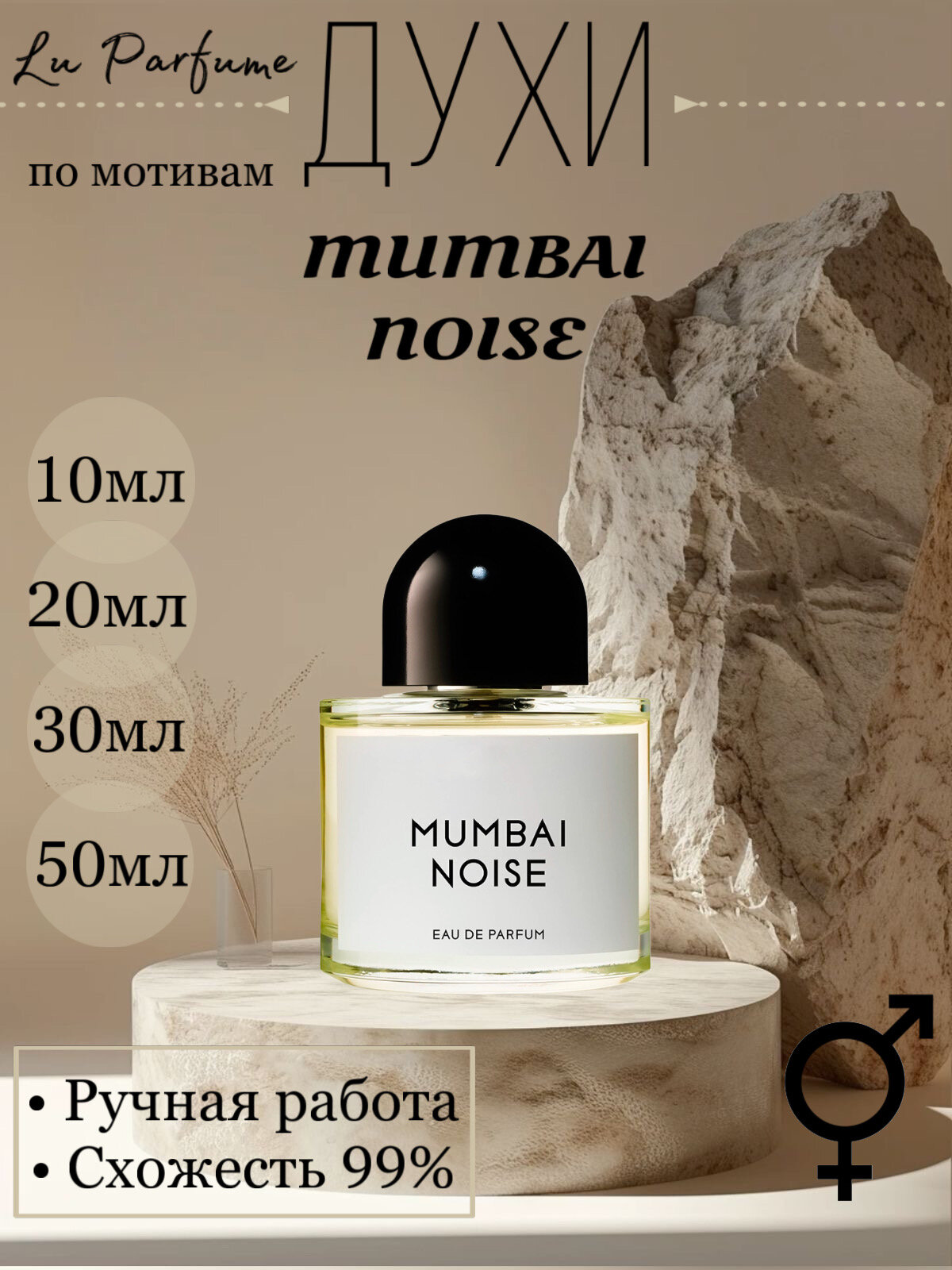 Духи ручной работы, по мотивам 'Mumbai Noise', для мужчин и женщин Lu Parfume