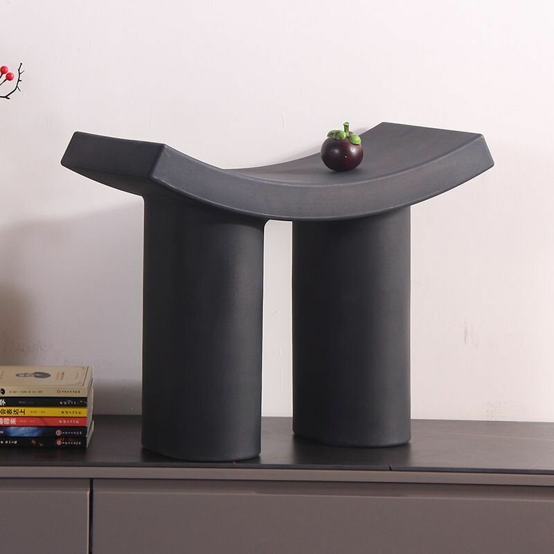 Табурет Anderlen Z46, для гостиной, для смены обуви, 200кг, 44x24x53 см, коричневый красный — фото 1