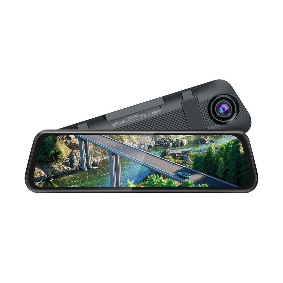 Автомобильный видеорегистратор с 2-мя камерами и сенсорным экраном DVR Eplutus D90(30к/с) (K5856RU). Разрешение дисплея - 1920 х 480.