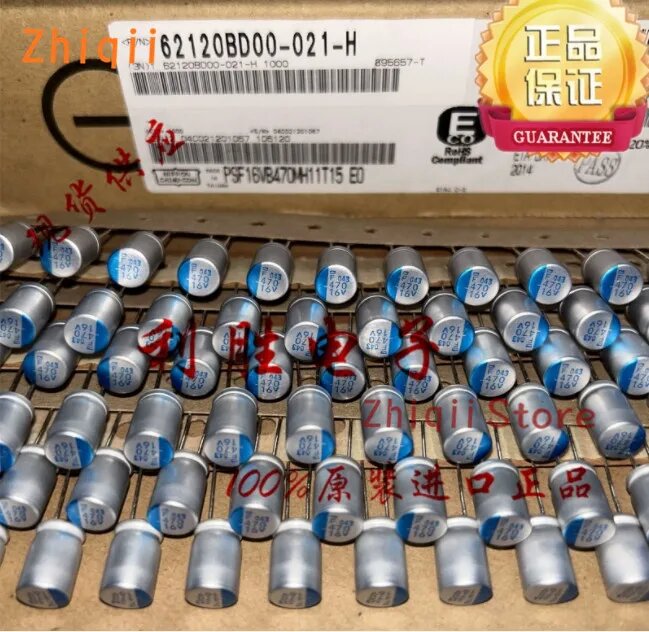 Оригинальные твердотельные конденсаторы NIPPON CHEMI-CON 470UF 16V 8x12 мм 20pcs