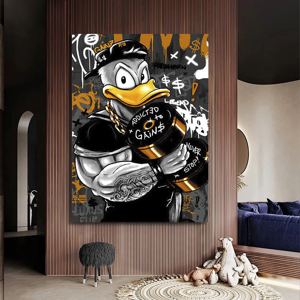 Scrooge McDuck / Скрудж Макдак , картина деньги, мотивация постер, из коллекции "Офисные картины", 40х60 см.