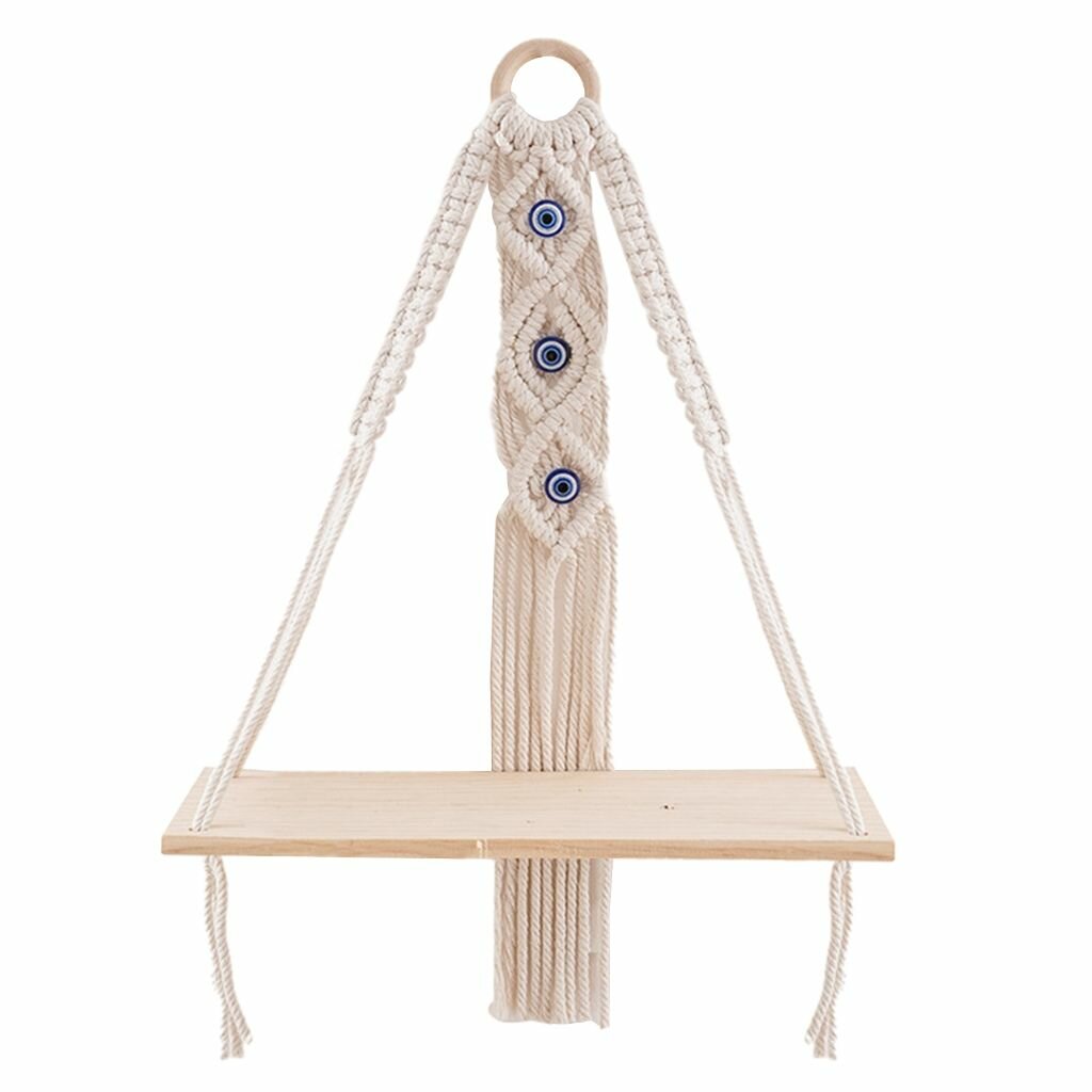 Полка для ванной комнаты, Полка для хранения мелочей из плетеного дьявольского глаза