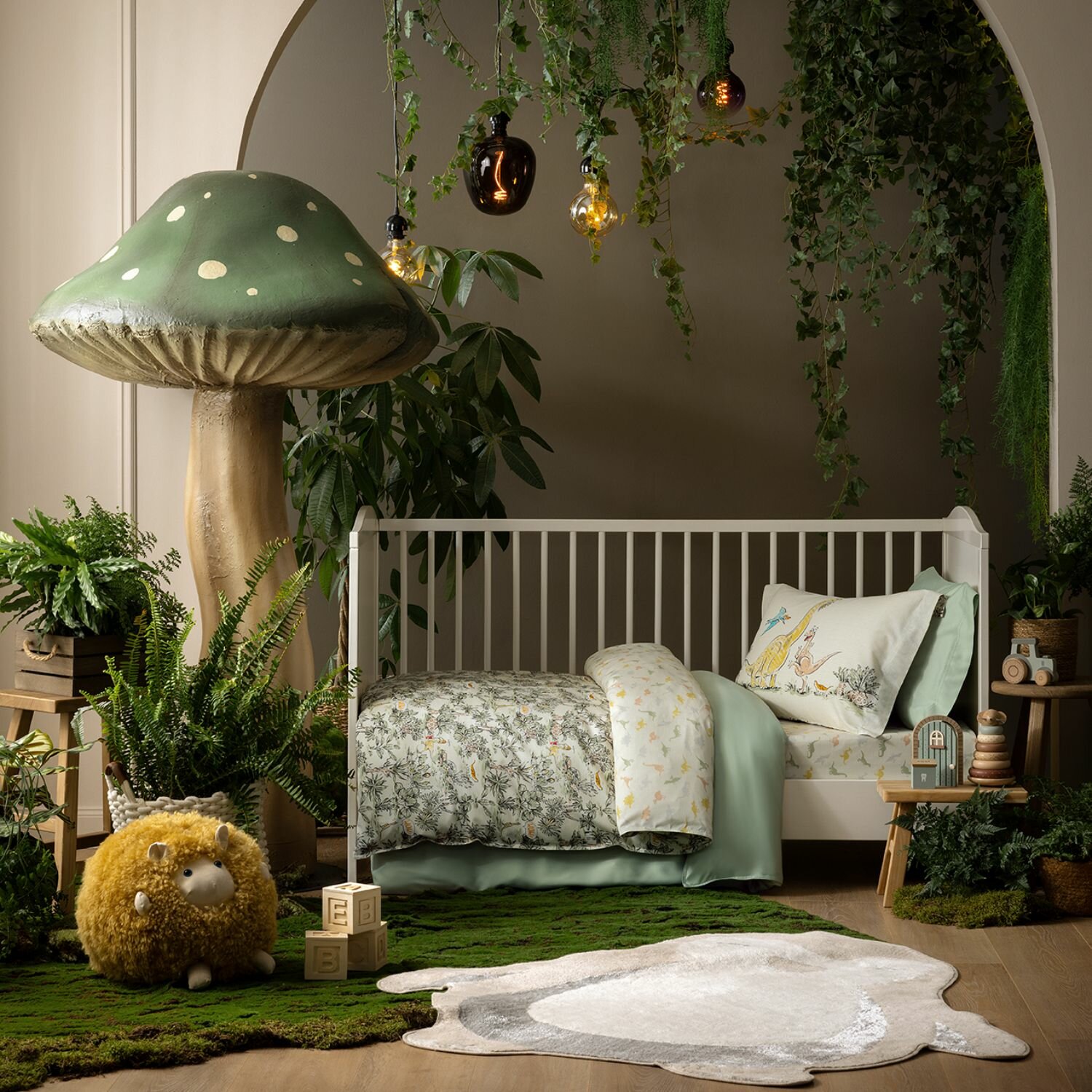 Togas Постельное белье для новорожденных "Динно" 100х120/120х140/40х60-1 Роял-сатин, хлопок