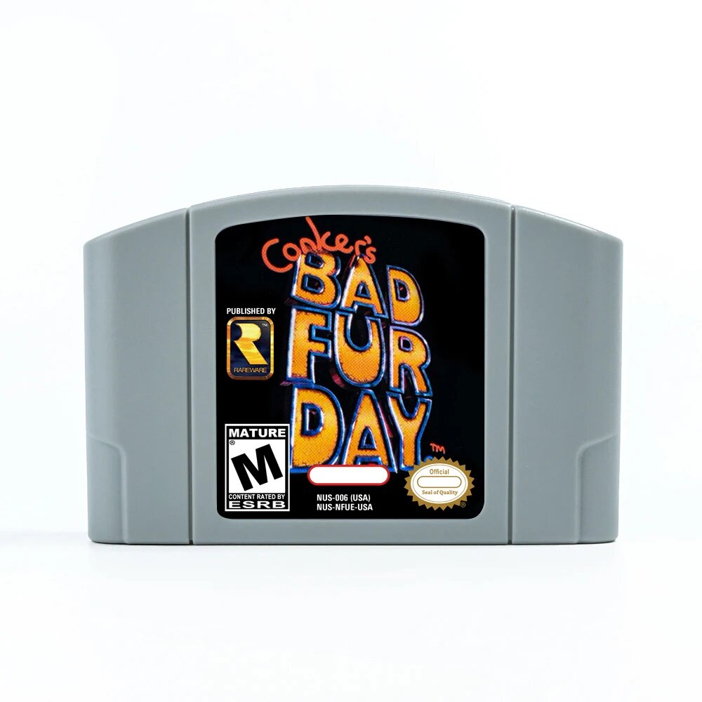 Игровой картридж Conker's Bad Fur Day для 64-битных консолей NTSC USA Игровая карта N64
