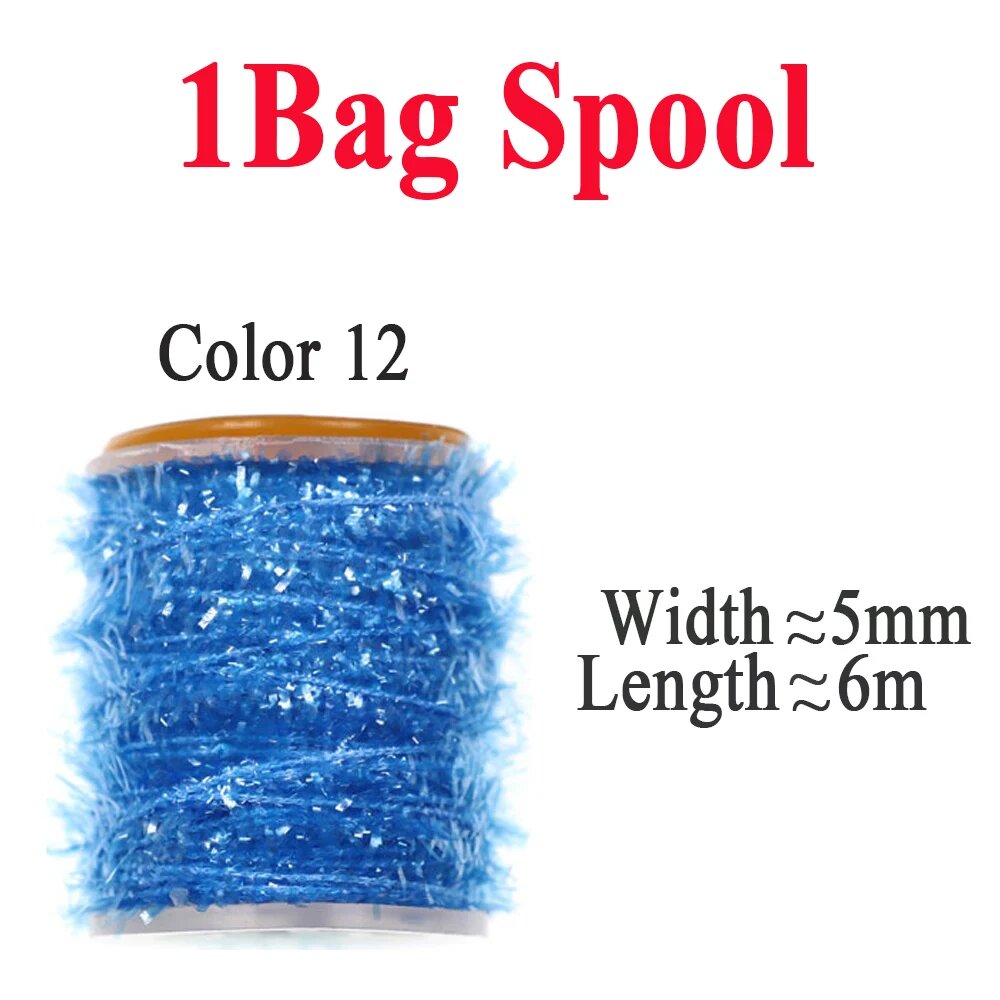 Vtwins Кристалл лед синель Стример для мух Синий, 1pcs 12