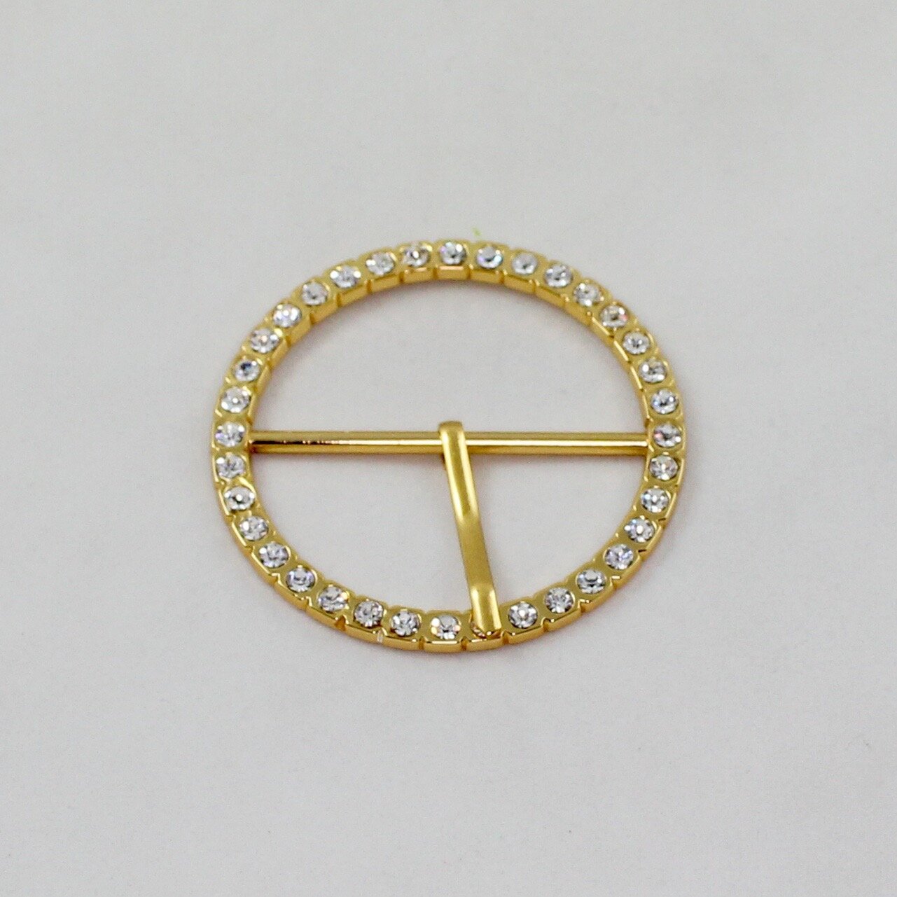 Пряжка со стразами PSS-4 цв золотой (1шт)(ушко 4см)