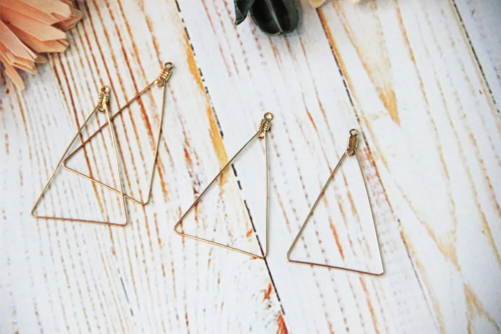 Основа для бижутерии, металл, золотистая, подвеска, 50x30 мм, 2 шт.