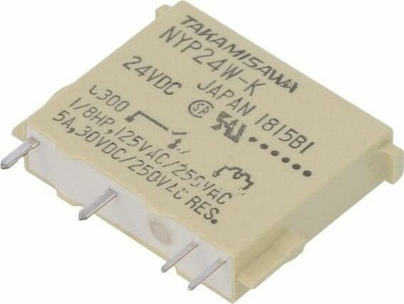 Реле FUJITSU NYP-24W-K-IE Реле: электромагнитное SPST-NO Uобмотки: 24ВDC 5A/250ВAC 5А 1шт