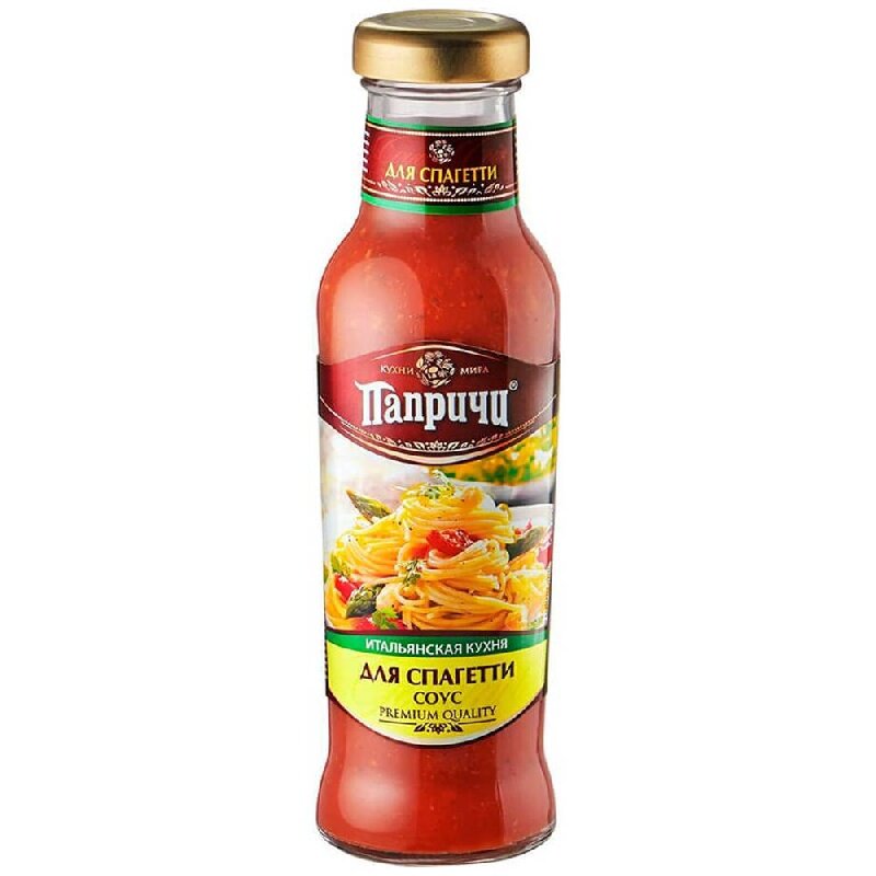 Соус папричи Итальянская кухня Для спагетти /стекло/ 320г