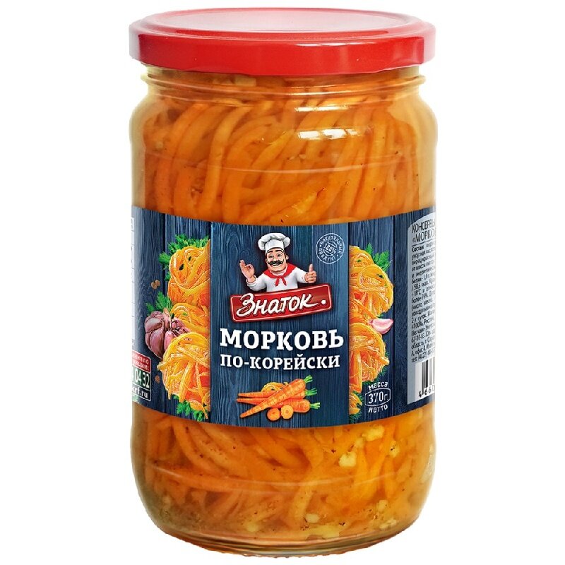 Салат знаток Морковь по-корейски /стекло/ 370г